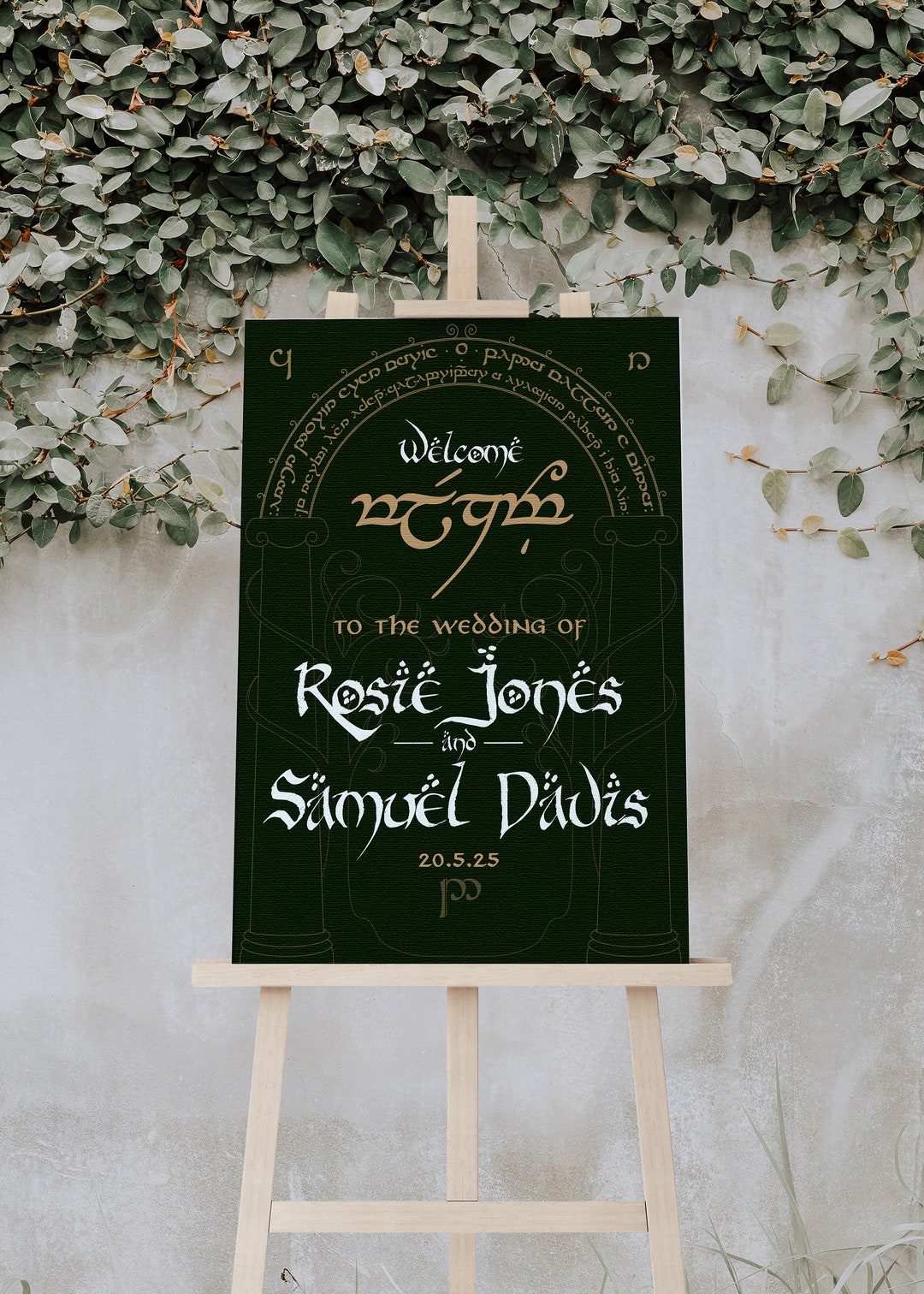 LOTR Welcome Wedding Sign Template, Fantasy Tolkien Inspired Wedding ...