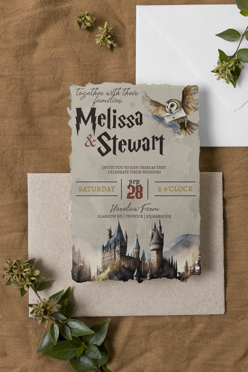 MAGICAL Wedding Invitation Template Editable Magic School - Etsy