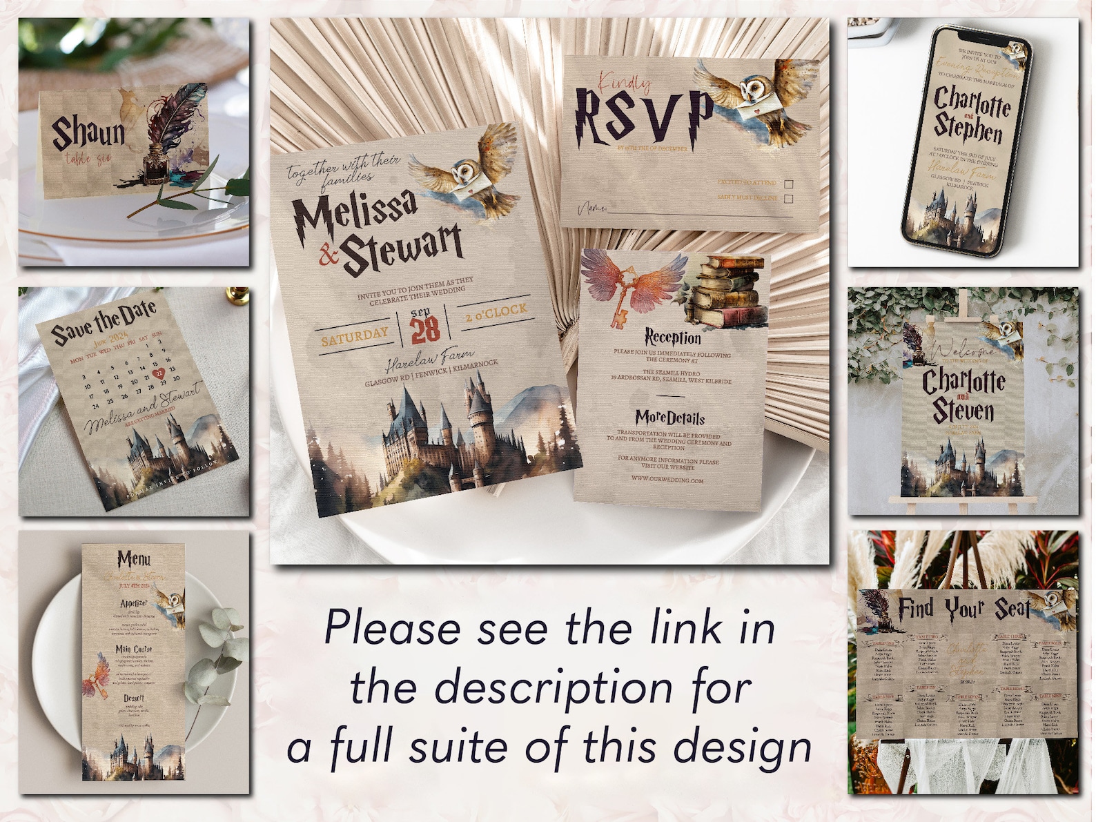 MAGICAL Wedding Seating Chart Template Fantasy Wizard Table Plan ...