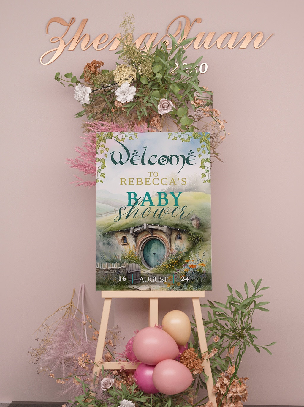 Geeky Baby Shower Welcome Sign Template, LOTR Welcome Printable Sign ...