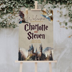 MAGICAL Welcome Sign Template | Fantasy Wizard Wedding Theme ...