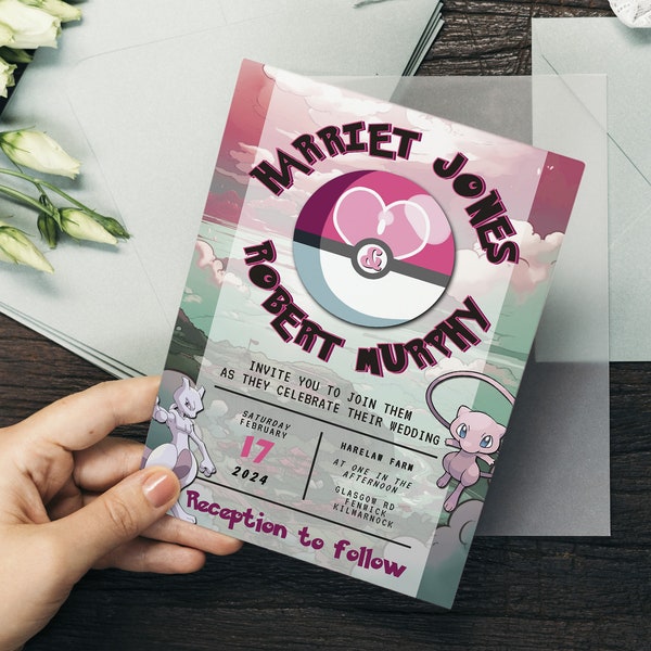 Anime Wedding Invitation - Etsy
