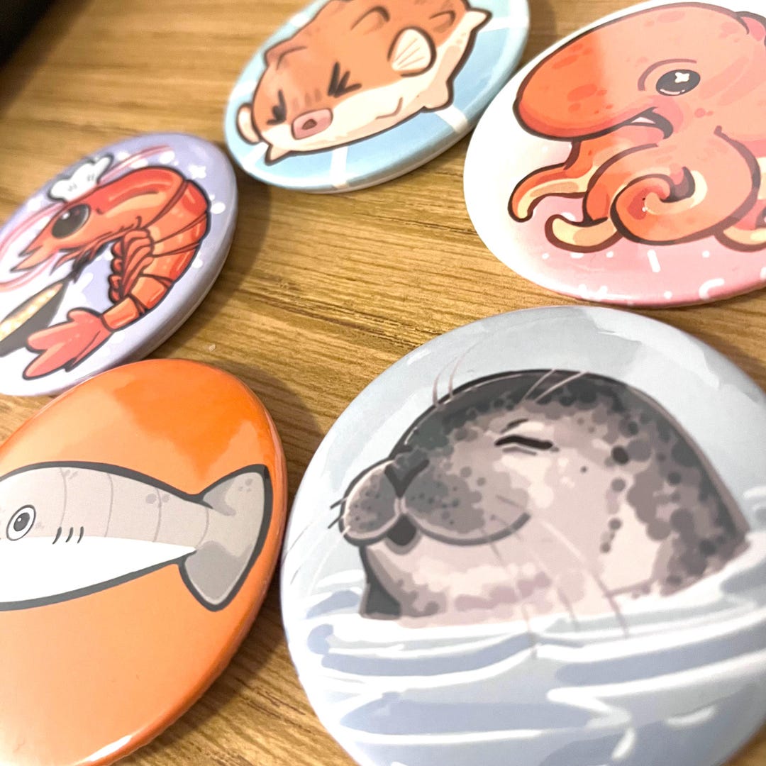 Aquatic Critters Badges - Etsy