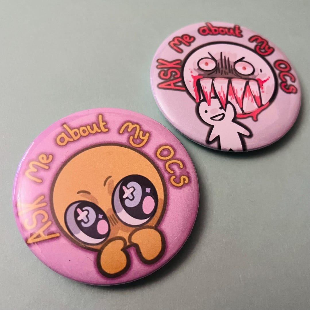Ask Me About My Ocs Badge - Etsy