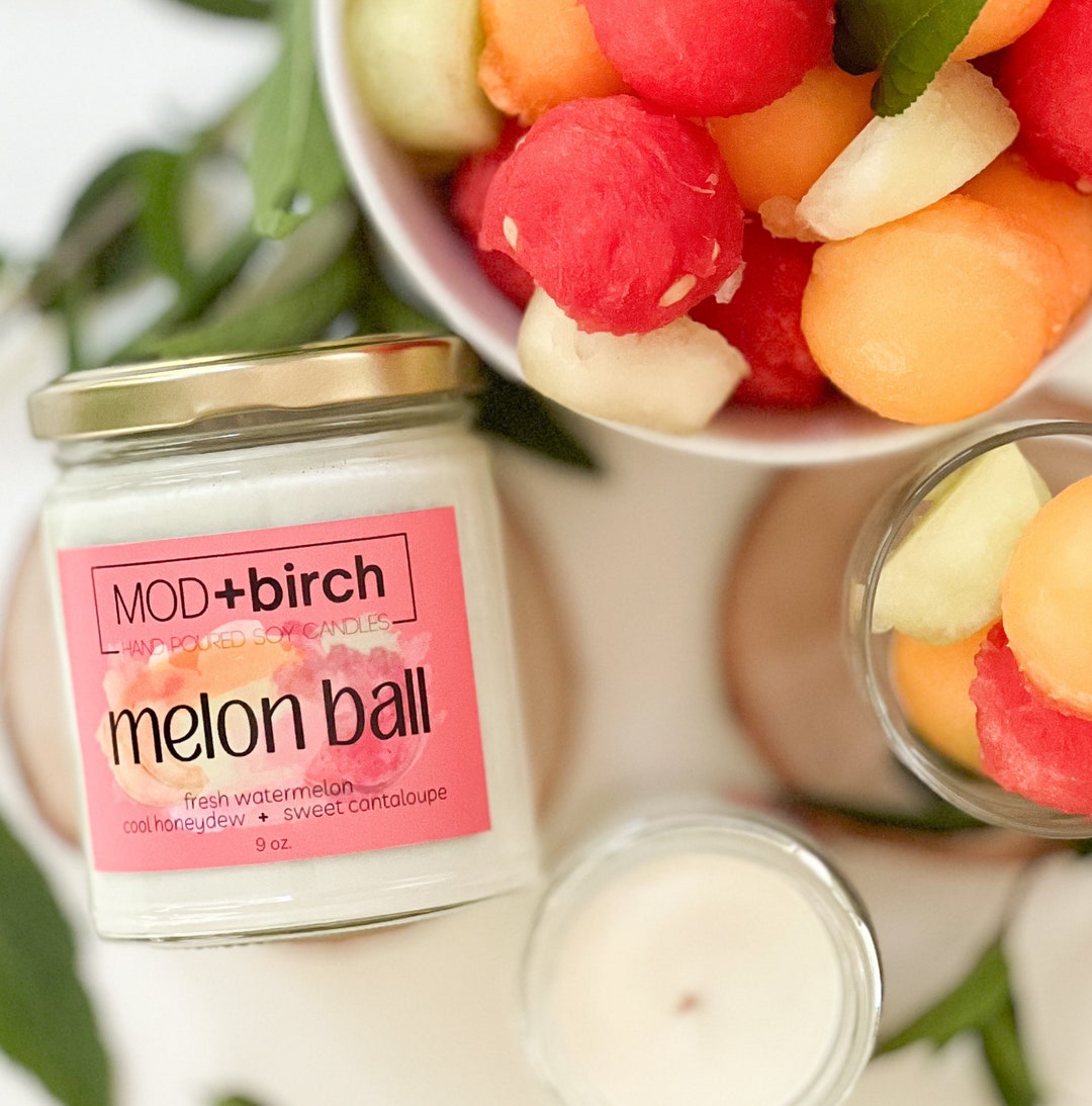 Melon Ball Candle | Watermelon Candle | Soy Candle | Fruit Candle ...