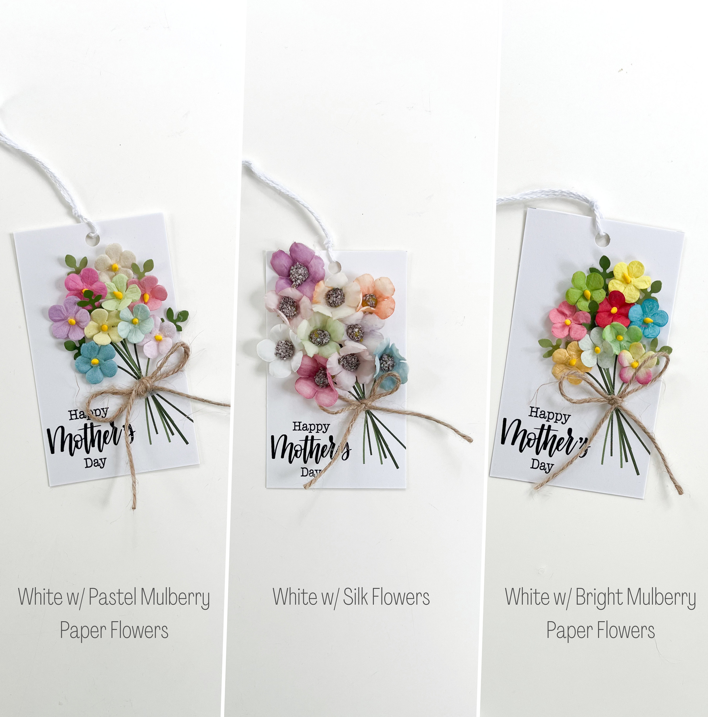 Mothers Day Gift Tag With Bouquet of Flowers | 3D Embellished Cards and ...