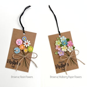 Mothers Day Gift Tag With Bouquet of Flowers | 3D Embellished Cards and ...