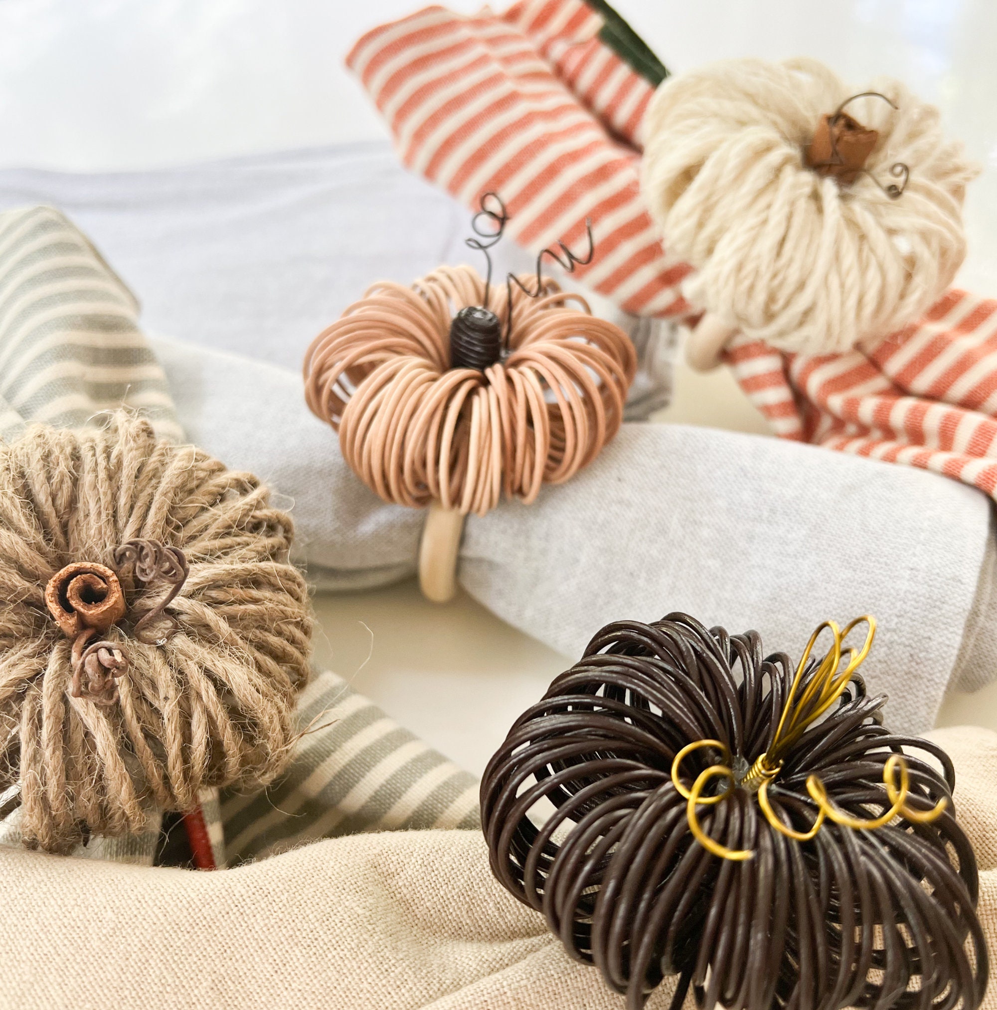 Pumpkin Napkin Rings | Fall and Autumn Napkin Rings | Tabletop Kitchen ...