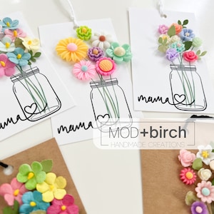 Mothers Day Gift Tag With Bouquet of Flowers | 3D Embellished Cards and ...