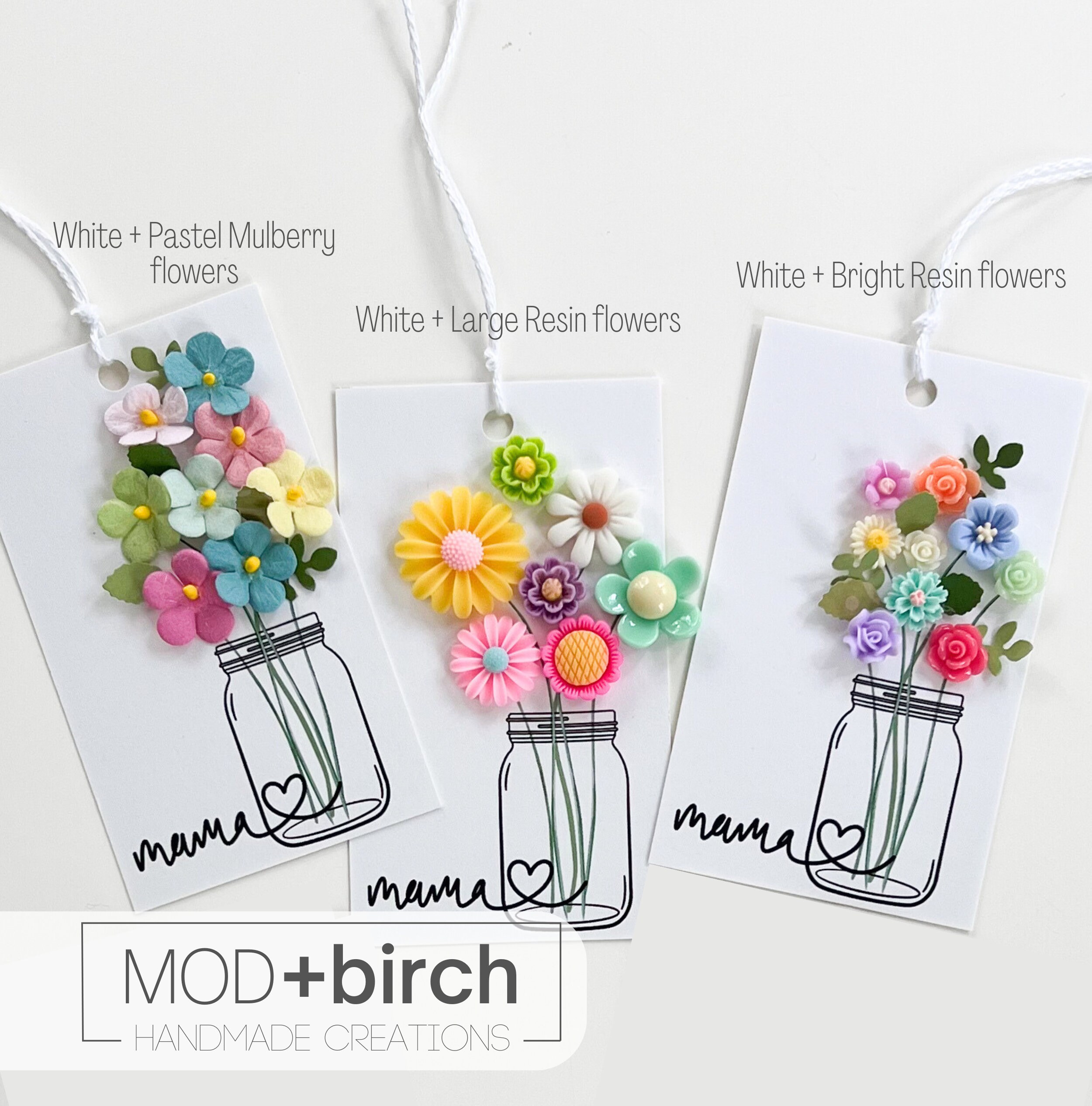 Mothers Day Gift Tag With Bouquet of Flowers | 3D Embellished Cards and ...