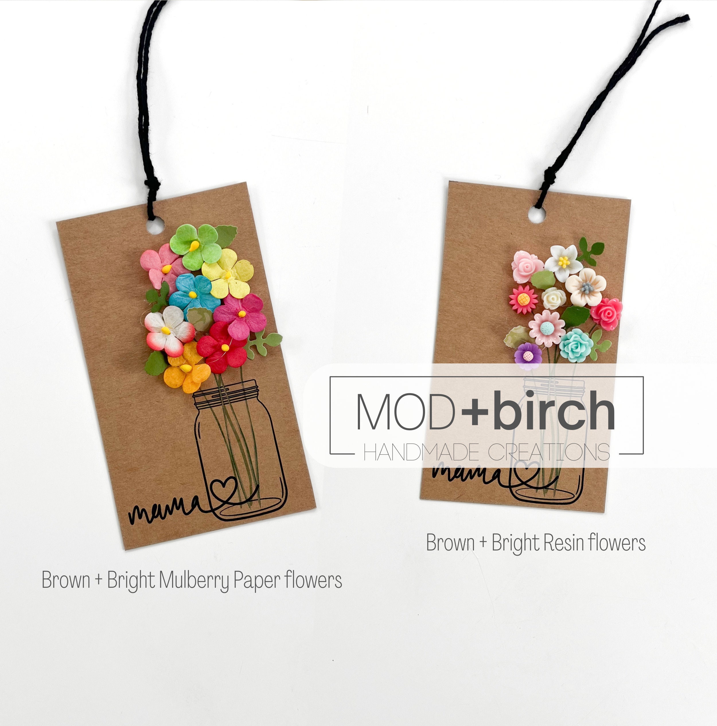 Mothers Day Gift Tag With Bouquet of Flowers | 3D Embellished Cards and ...