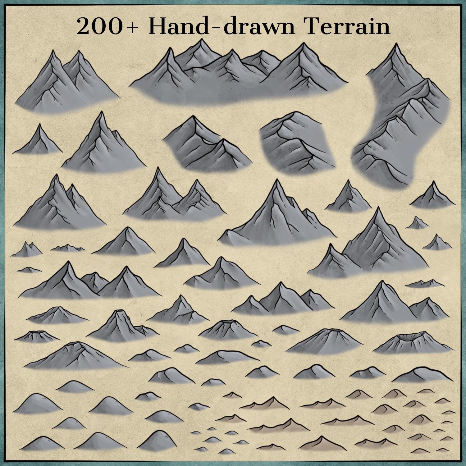 Fantasy Map Brushes & Assets: Starter Bundle | Procreate, Inkarnate ...