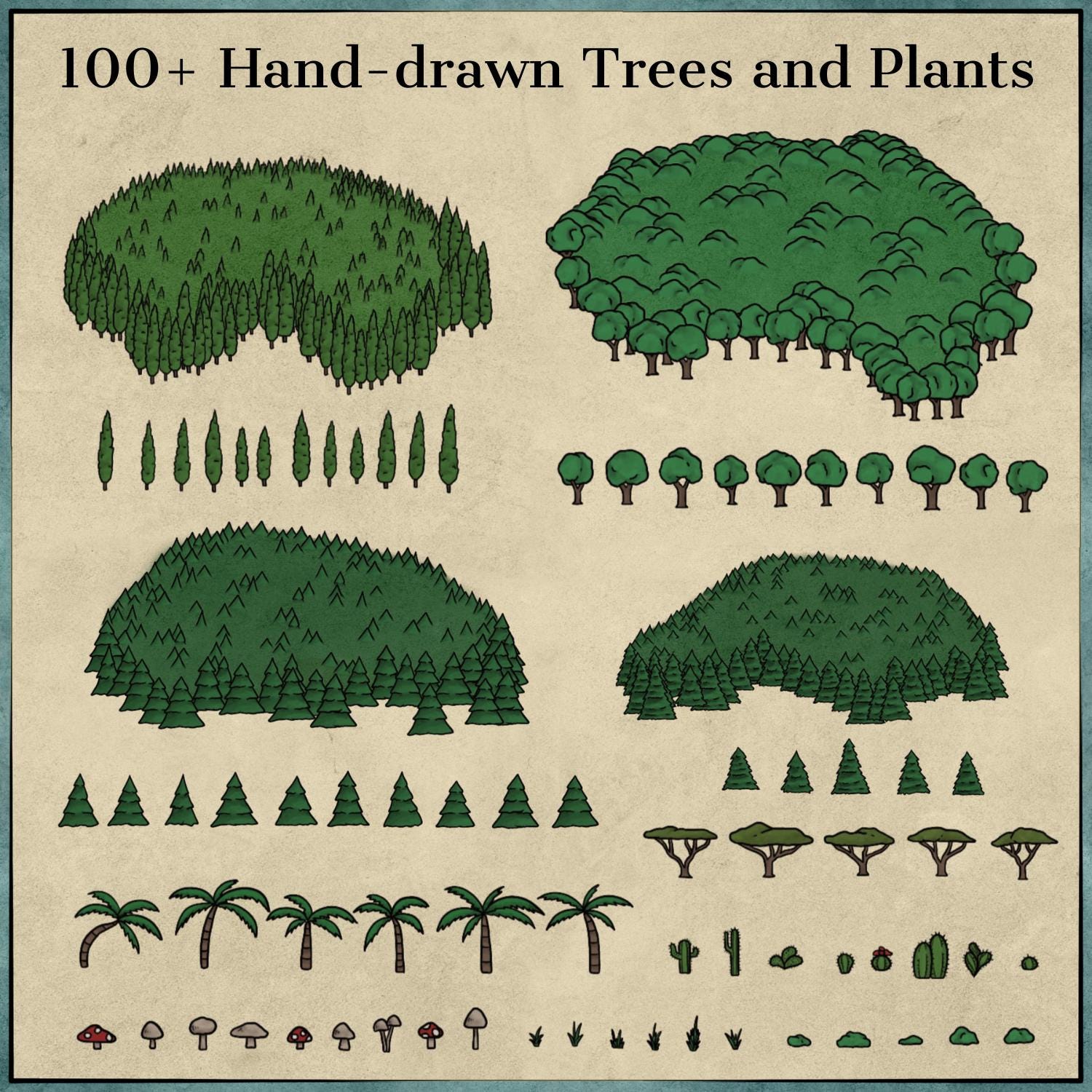 Fantasy Map Brushes & Assets: Starter Bundle | Procreate, Inkarnate ...