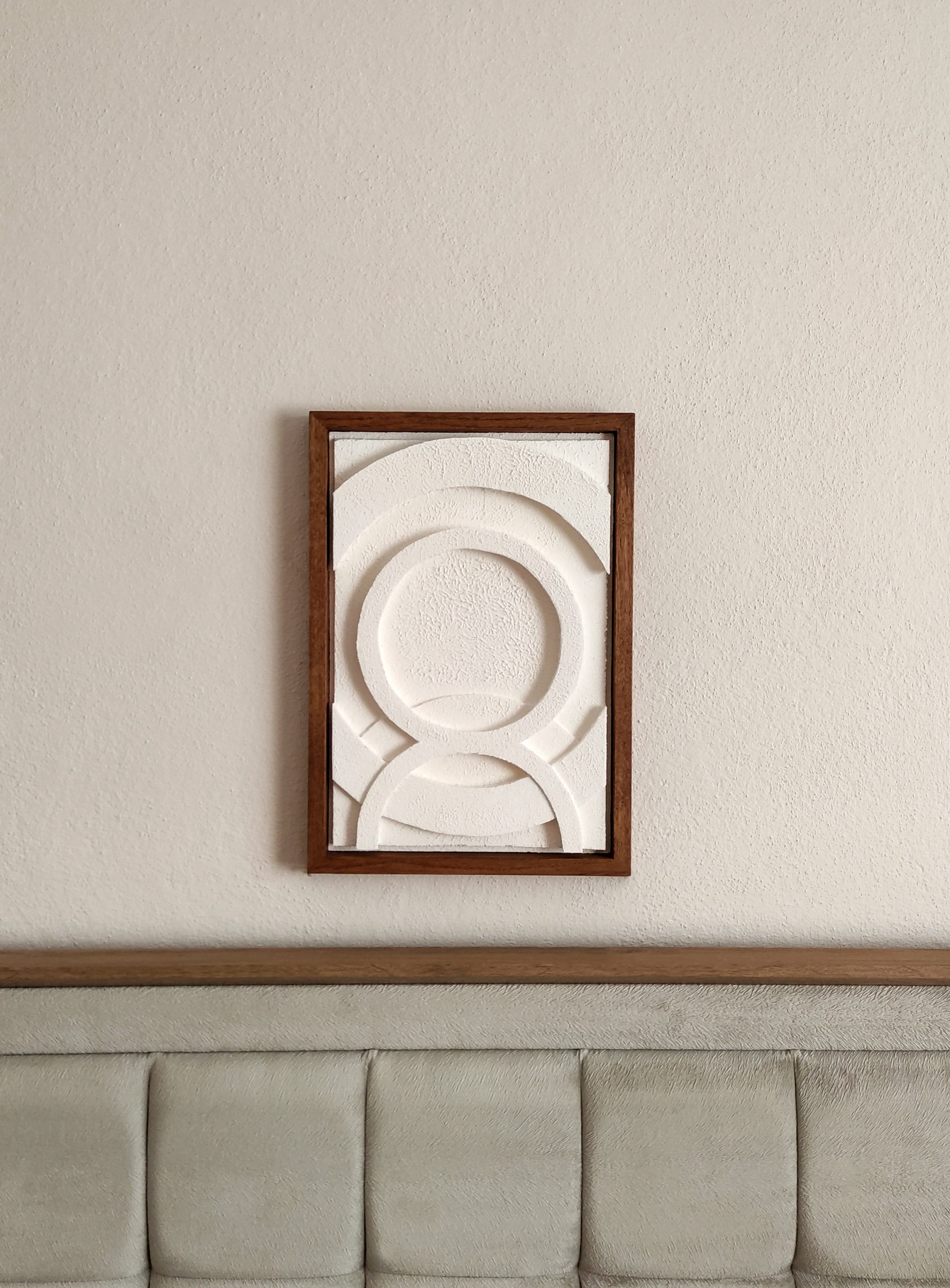 Wooden Framed Wall Art, Textured Wall Art, Sculptural Wall Art, Plaster ...
