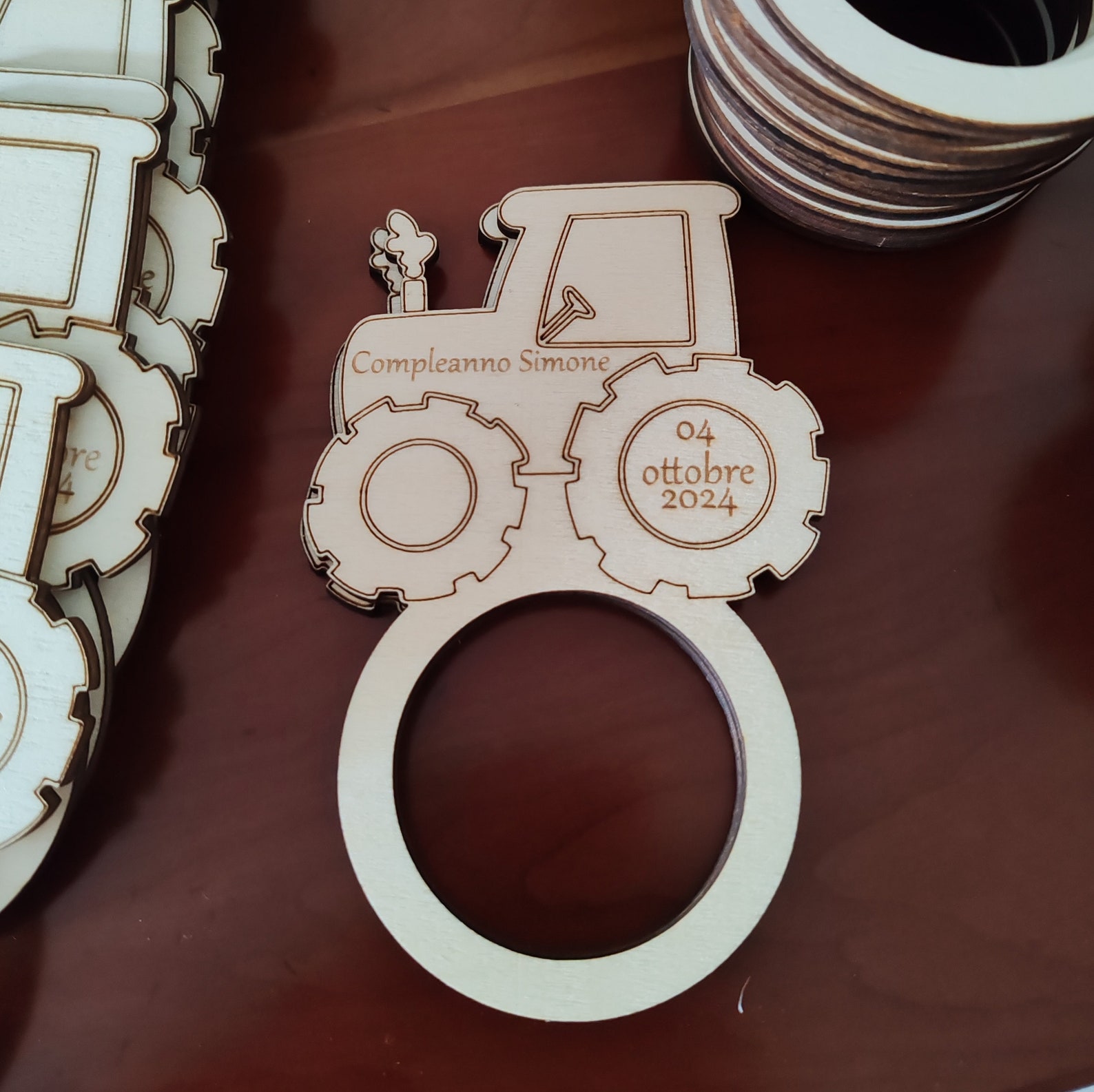 Customizable Tractor Table Decoration Set for Baptism - Etsy
