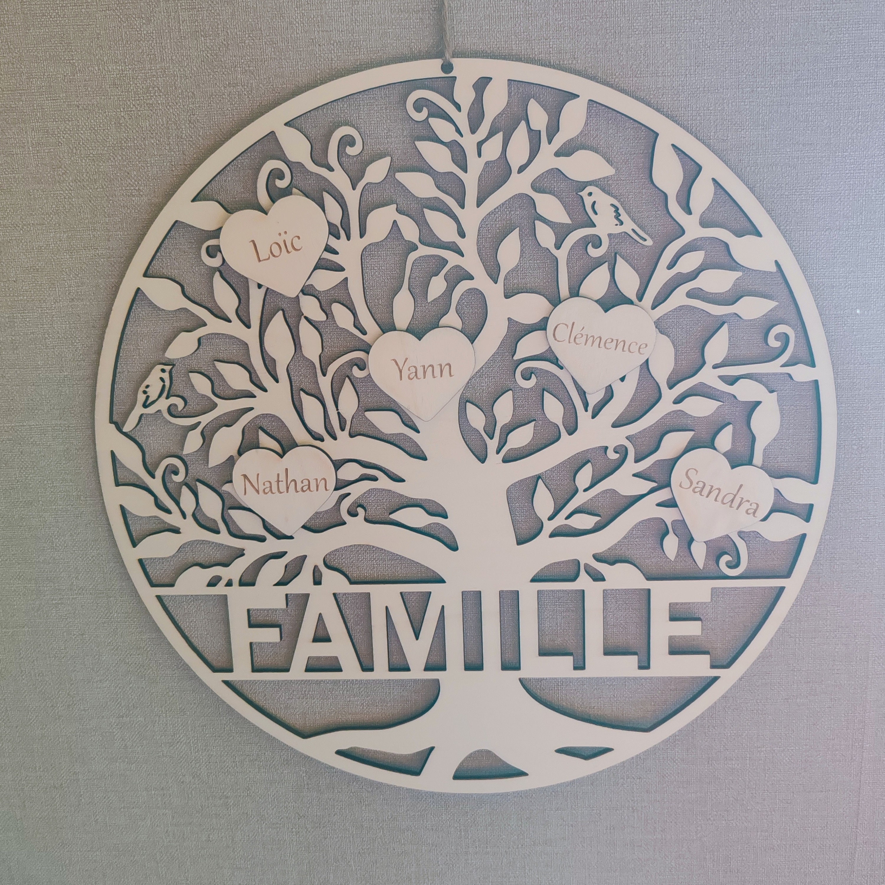 Personalized Family Tree of Life With Heart - Etsy