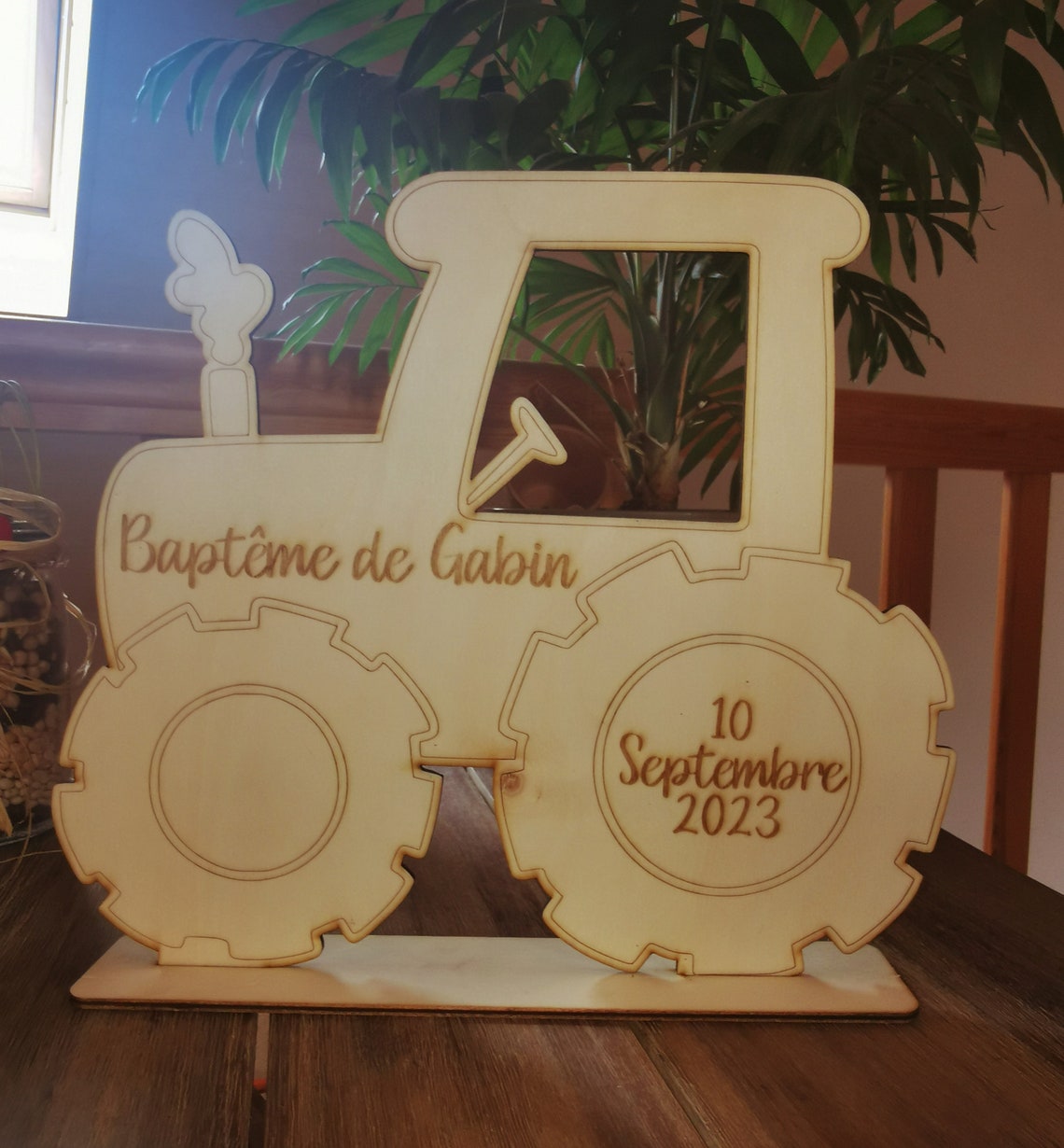 Customizable Tractor Table Decoration Set for Baptism - Etsy