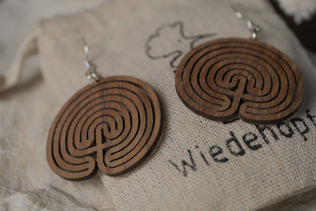 Earring cross Labyrinth Snail - Etsy