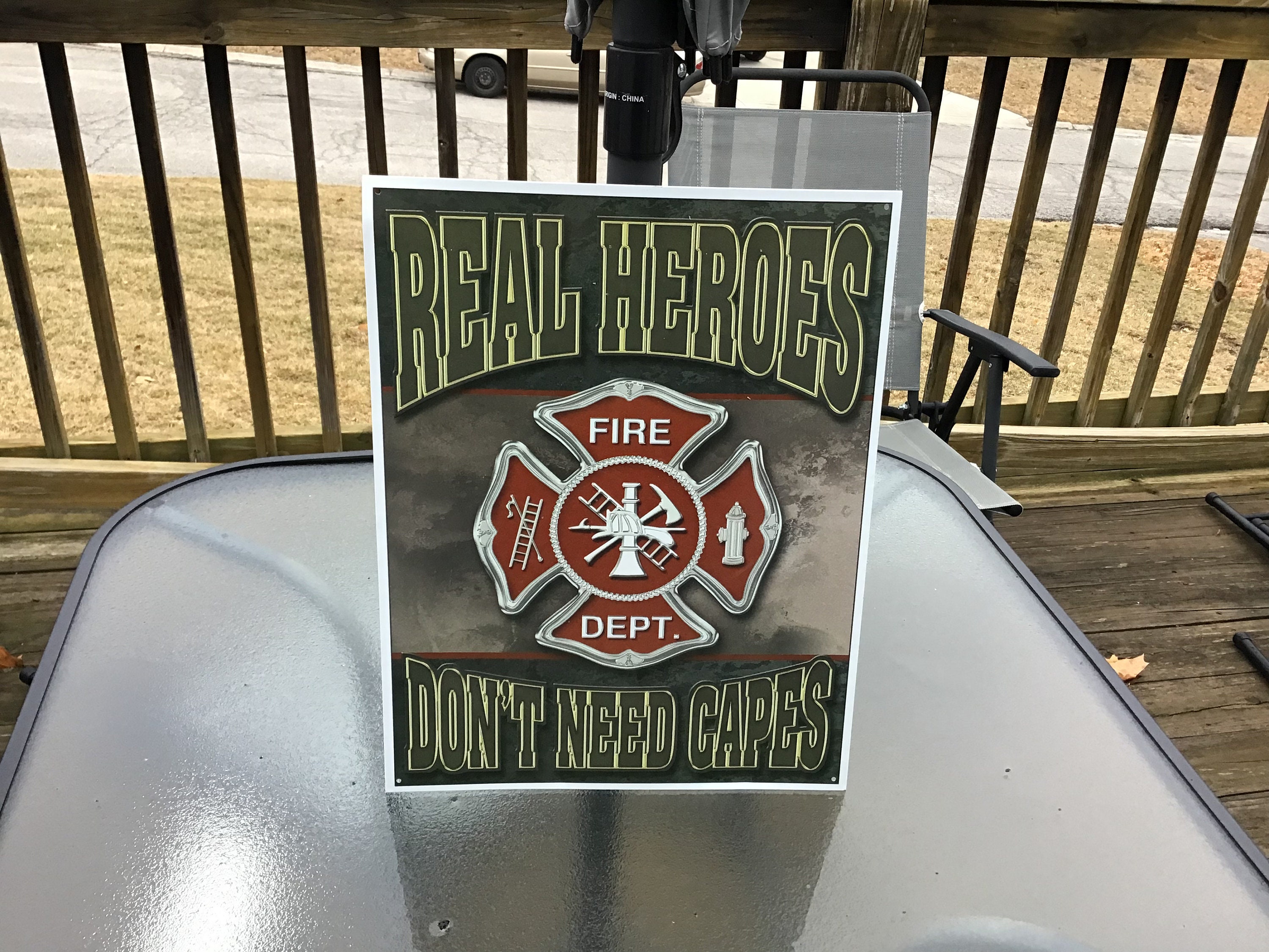 Sign Retro Metal Fireman Wall Art Decor - Etsy