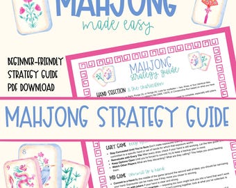 Mahjong Cheat Sheet | Mahjong Card Guide | Beginner-friendly ...
