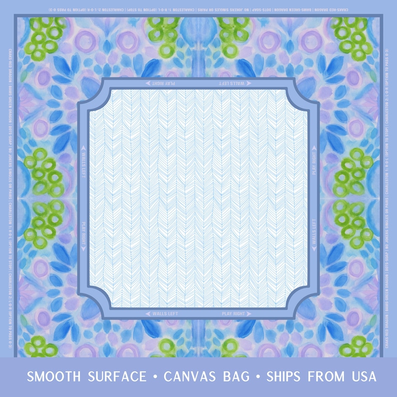 PRE ORDER Mahjong Mat With Canvas Bag – Sapphire Soirée | Neoprene ...