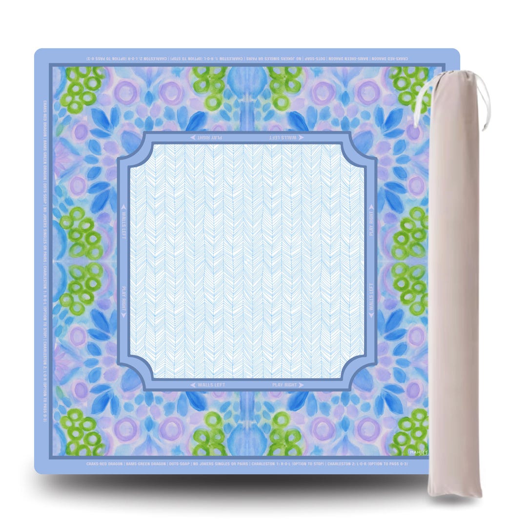 PRE ORDER Mahjong Mat With Canvas Bag – Sapphire Soirée | Neoprene ...