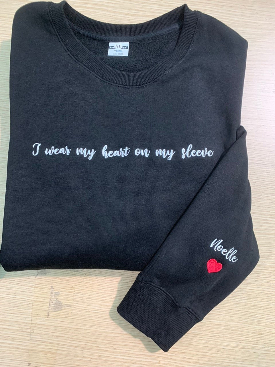 Embroidered I Wear My Heart on My Sleeve With Children Name - Etsy