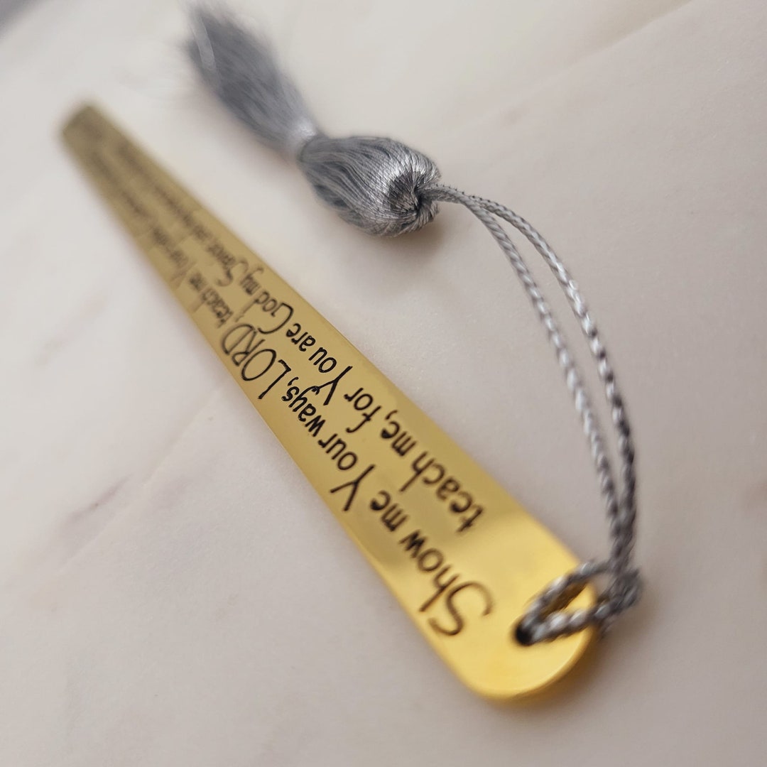 Personalized Quote Bookmark – Stainless Steel Engraved Bookmark With ...