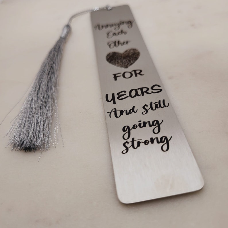 Annoying Each Other for Years Funny Anniversary Bookmark With Your ...
