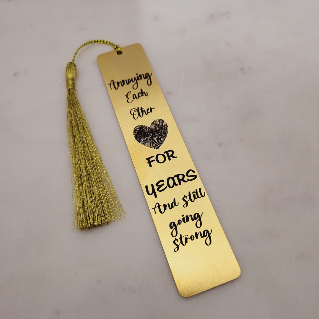 Unique Valentines Day Bookmark With Your Actual Fingerprint ...