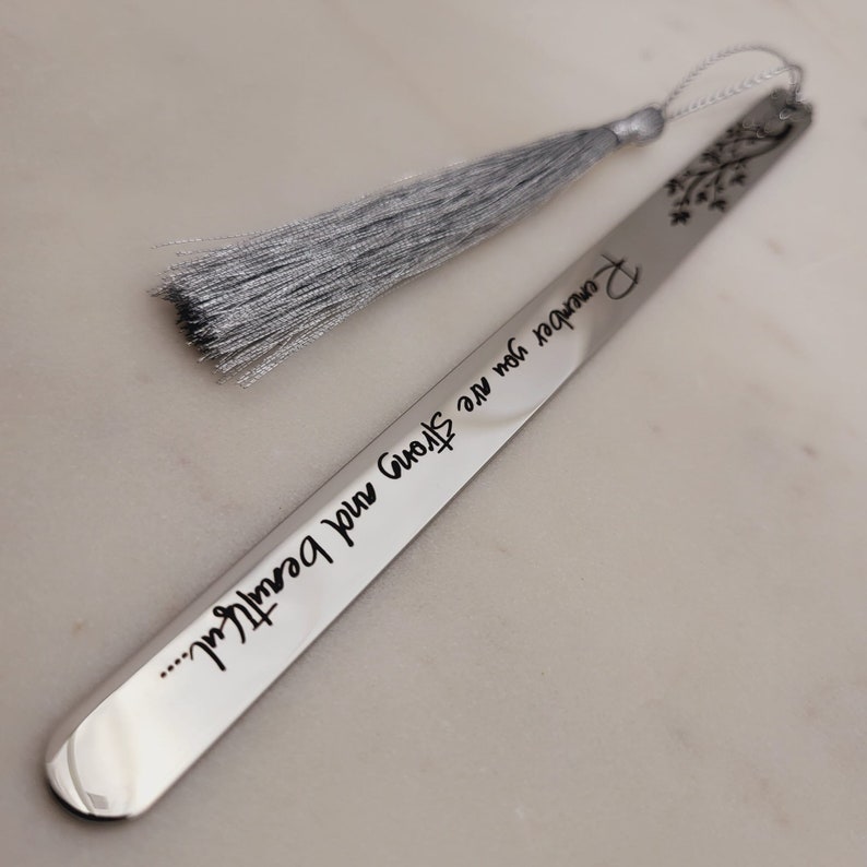 Girl Bookmark Remember You Are Strong and Beautiful Bookmark for Girls ...