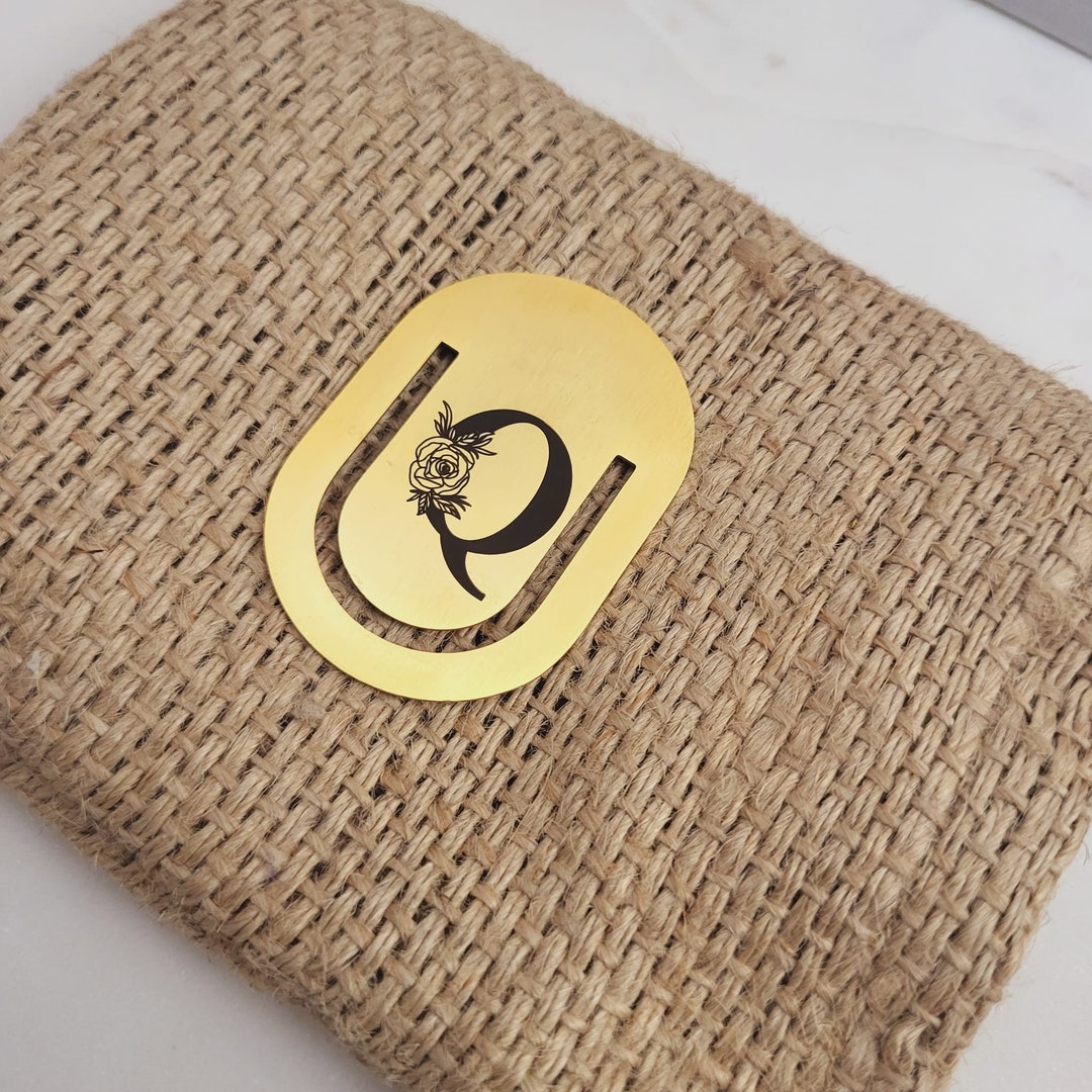 Initials Bookmark. Christmas Gift. Custom Monogram Initials ...