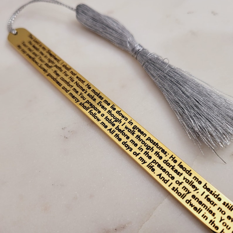 PSALM 23 Prayer Custom Bookmarks . Christmas Gift. the Lord is My ...
