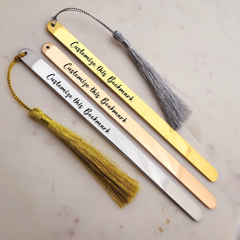 Custom Logo / Text Bookmark. Gift for Book Lovers for Women Men Kids ...