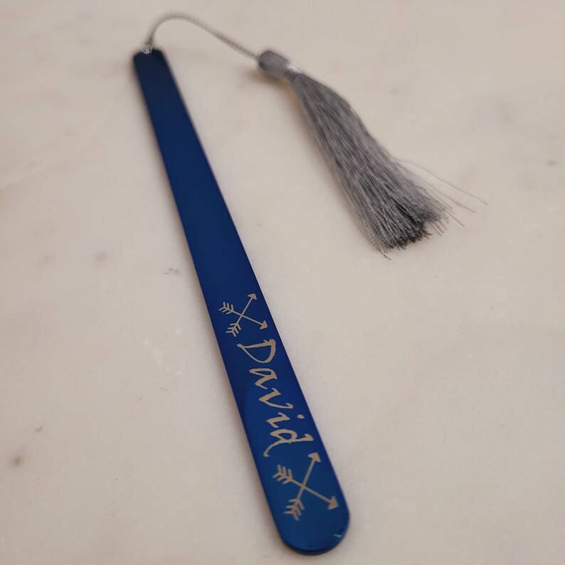 Personalized Name Bookmarks. Custom Engrave a Name on Metal Bookmark ...