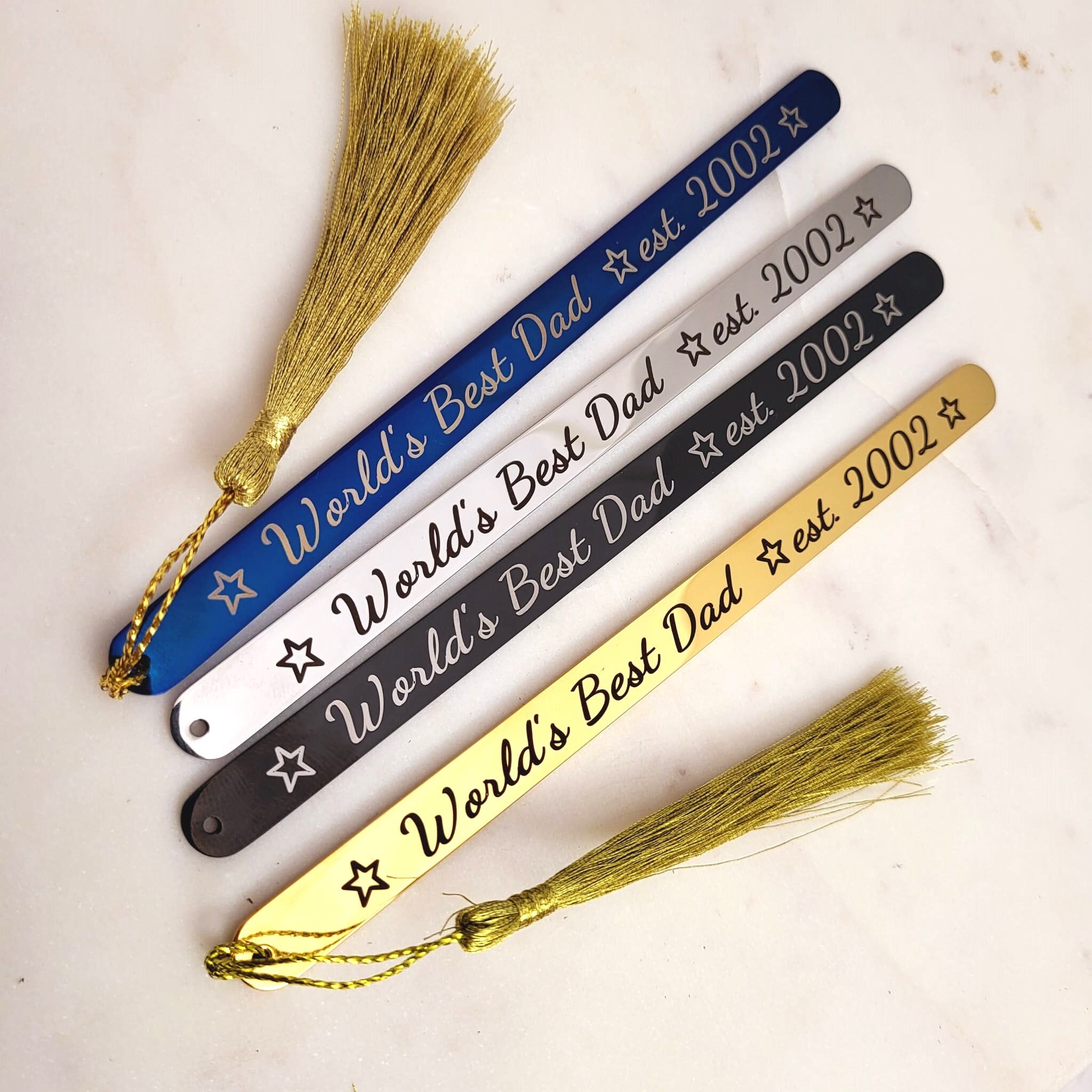 Worlds Best Dad Bookmark. Customized Unique Dad Gifts for Fathers Day ...