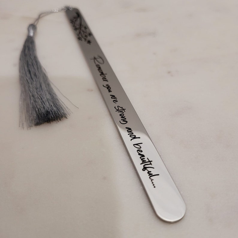 Girl Bookmark Remember You Are Strong and Beautiful Bookmark for Girls ...