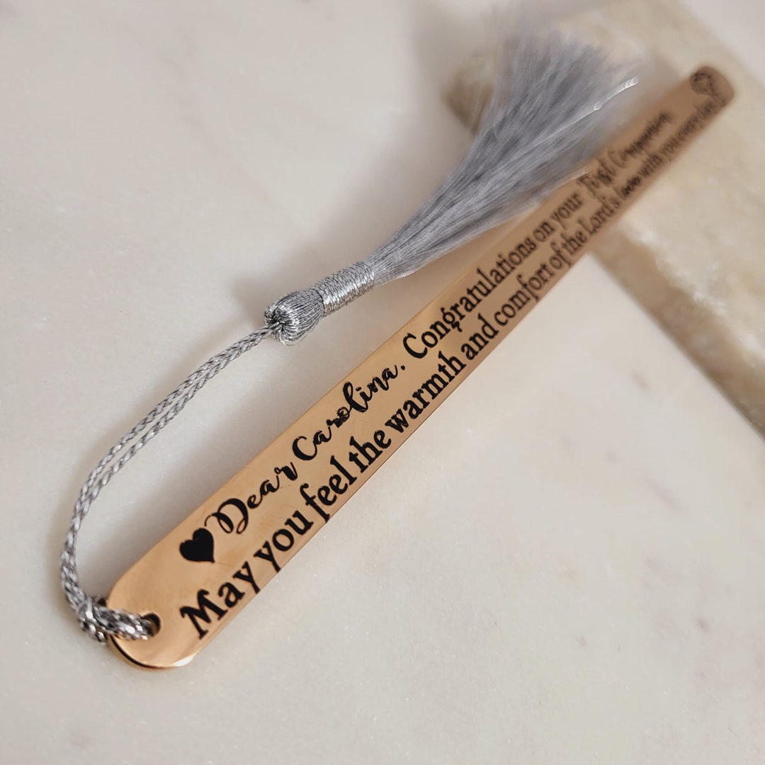 Personalize NAME on First Communion Bookmarks. Christmas Gifts - Etsy