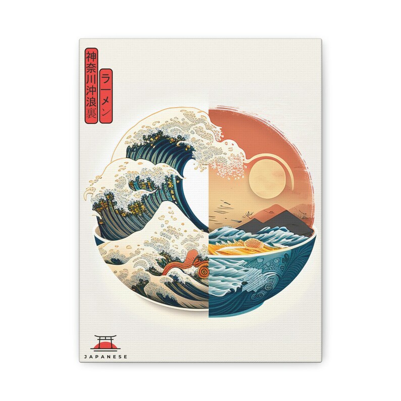 The Great Wave off Kanagawa Great Ramen off Kanagawa Noodle - Etsy