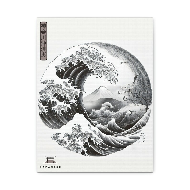 The Great Wave off Kanagawa Japanese Art Canvas Print No:8 | the Great ...