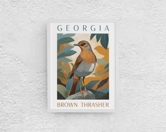 Brown Thrasher Watercolor Painting, Digital Download, Bird Print Wall ...