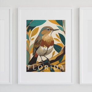 Instant Download Florida State Bird Print | Mockingbird - Etsy