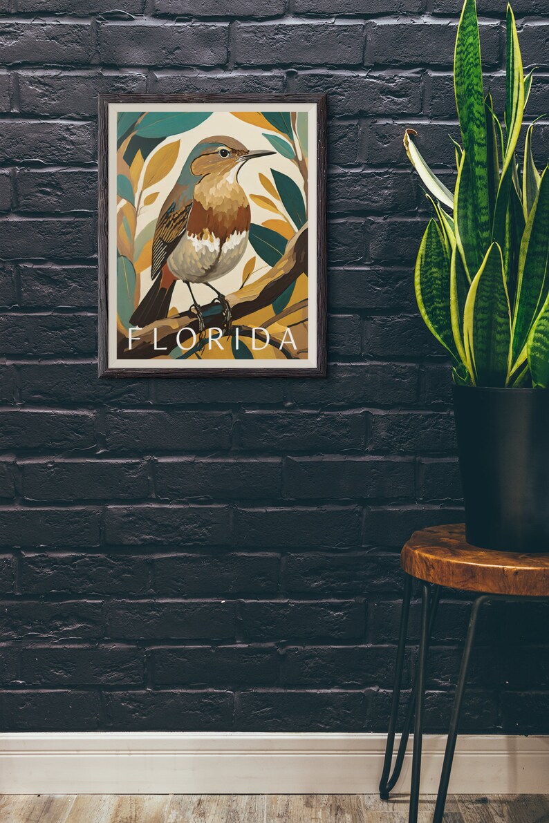 Instant Download Florida State Bird Print | Mockingbird - Etsy