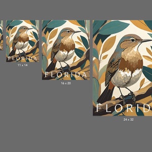 Instant Download Florida State Bird Print | Mockingbird - Etsy