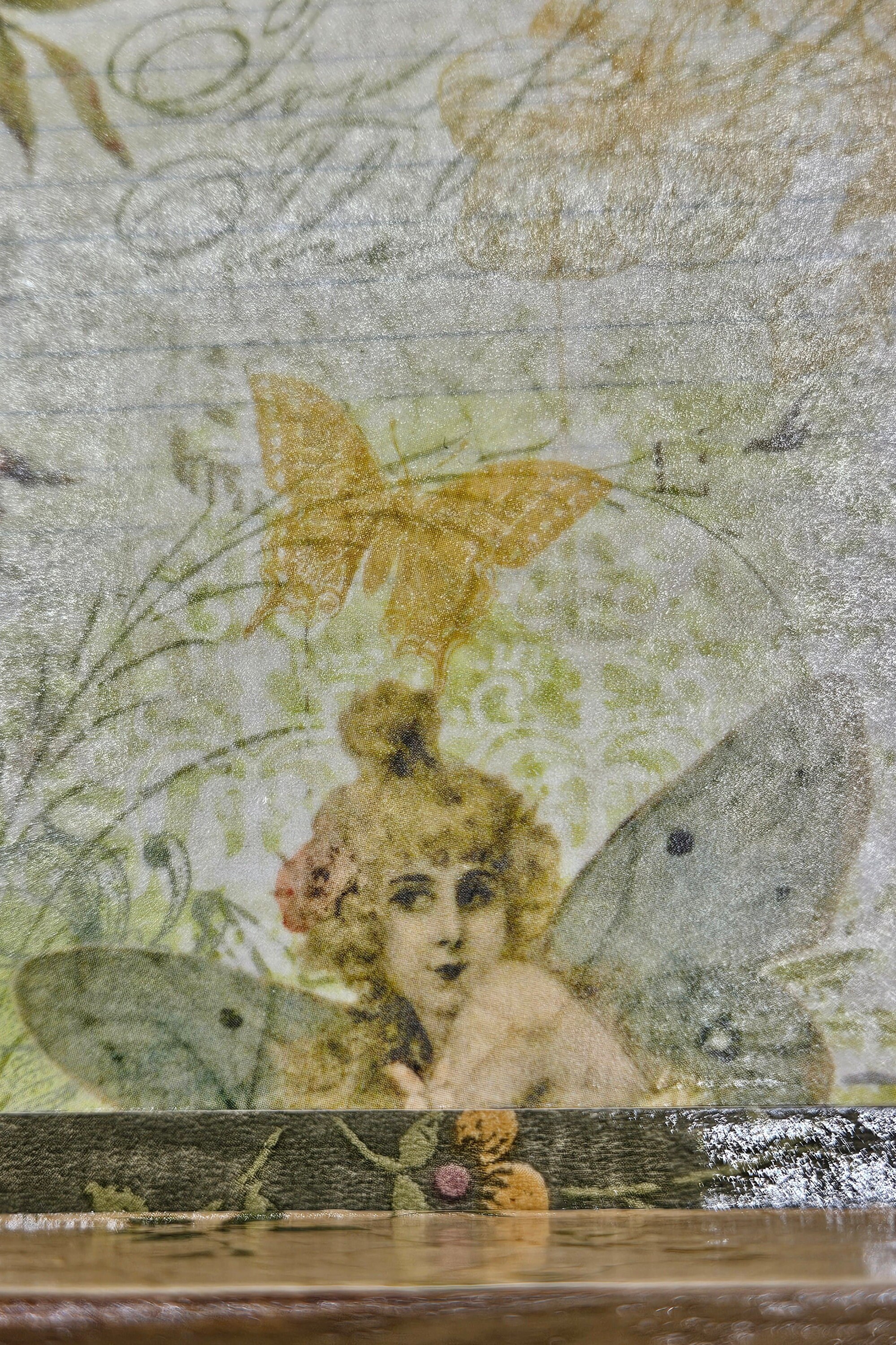 Decoupage Jewelry Box, Handmade From Wooden Box, Vintage Ephemera ...