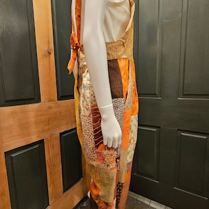 Patchwork Bib Overalls Handmade From Vintage Batiks and Cotton Prints, so Cute Ties in Back ...