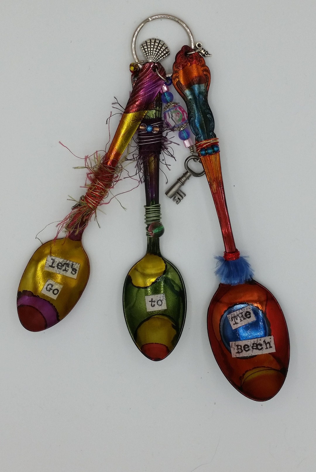 Let's Go to the Beach! Whimsical Spoon Art Wall Hanging Made From ...