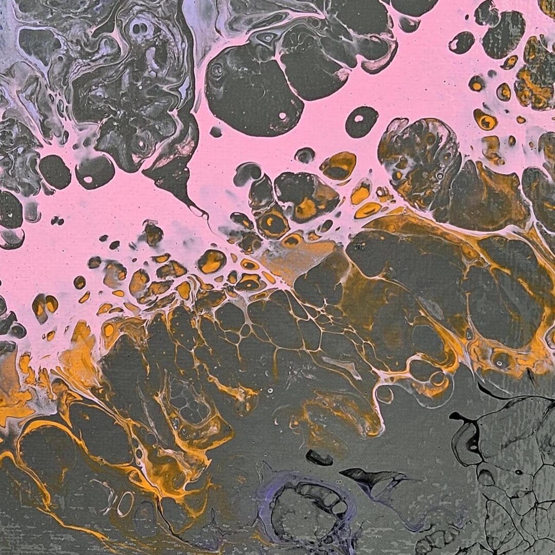 Acrylic Flow Art Original Painting on Stretched Canvas, Created in Pennsylvania, 9" X 12 ...