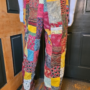 Patchwork Pants Handmade From Vintage Fabric, Womens M, Waist 30-31 ...