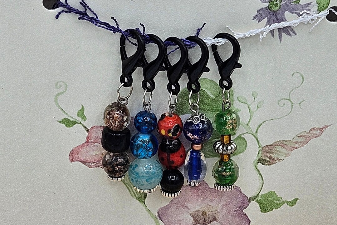 Handmade Stitch Markers, Set of 5 for Crochet or Knitting, Made From ...